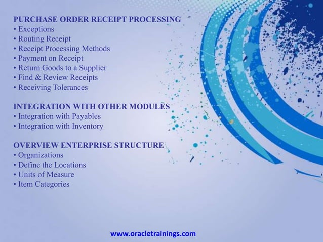 Oracle R-12 Procure To Pay | Oracle R-12 Procure To Pay Training | PPTX