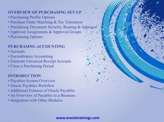 Oracle R-12 Procure To Pay | Oracle R-12 Procure To Pay Training | PPTX