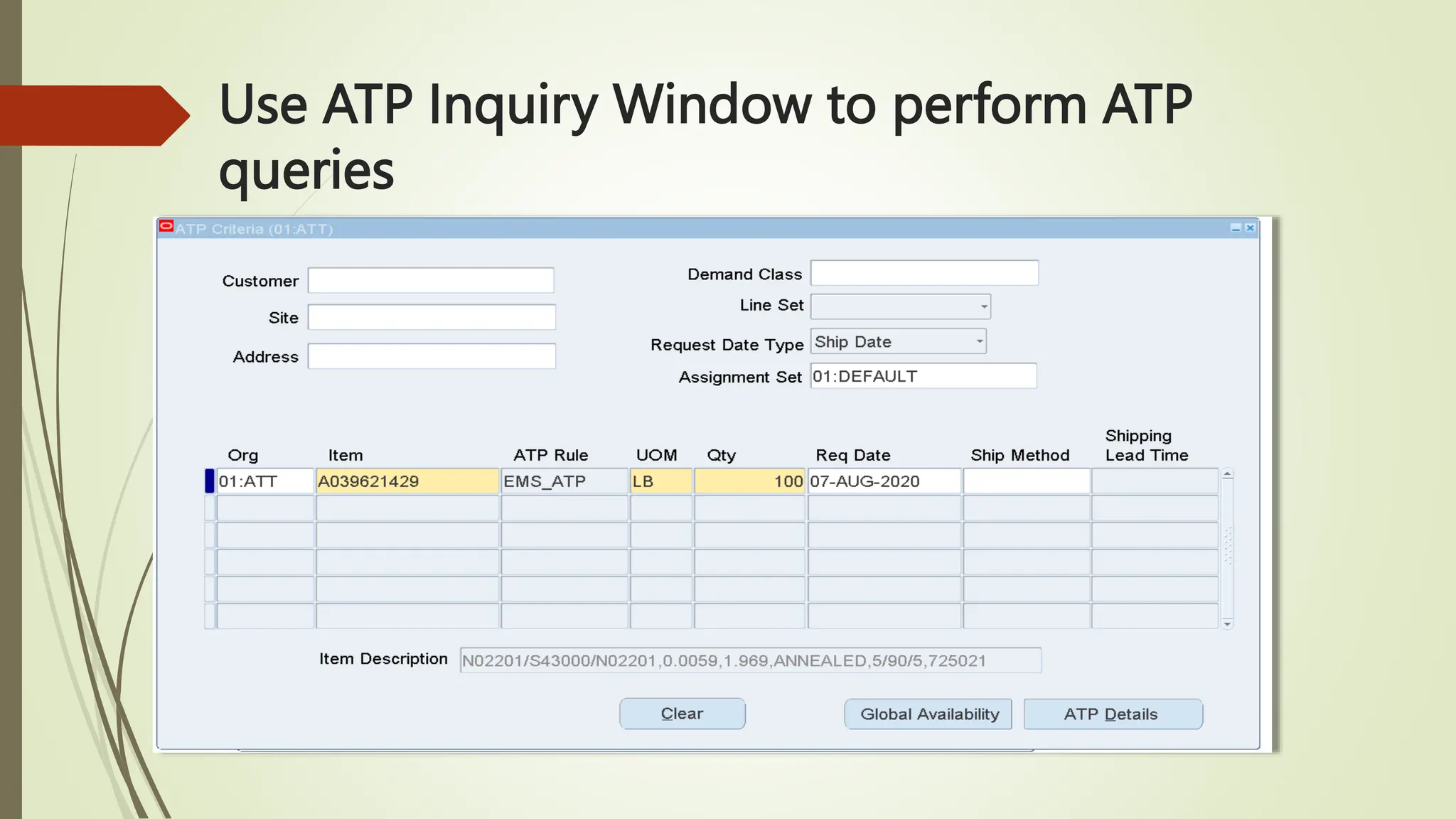 Available to Promise Oracle R12 ATP.pptx