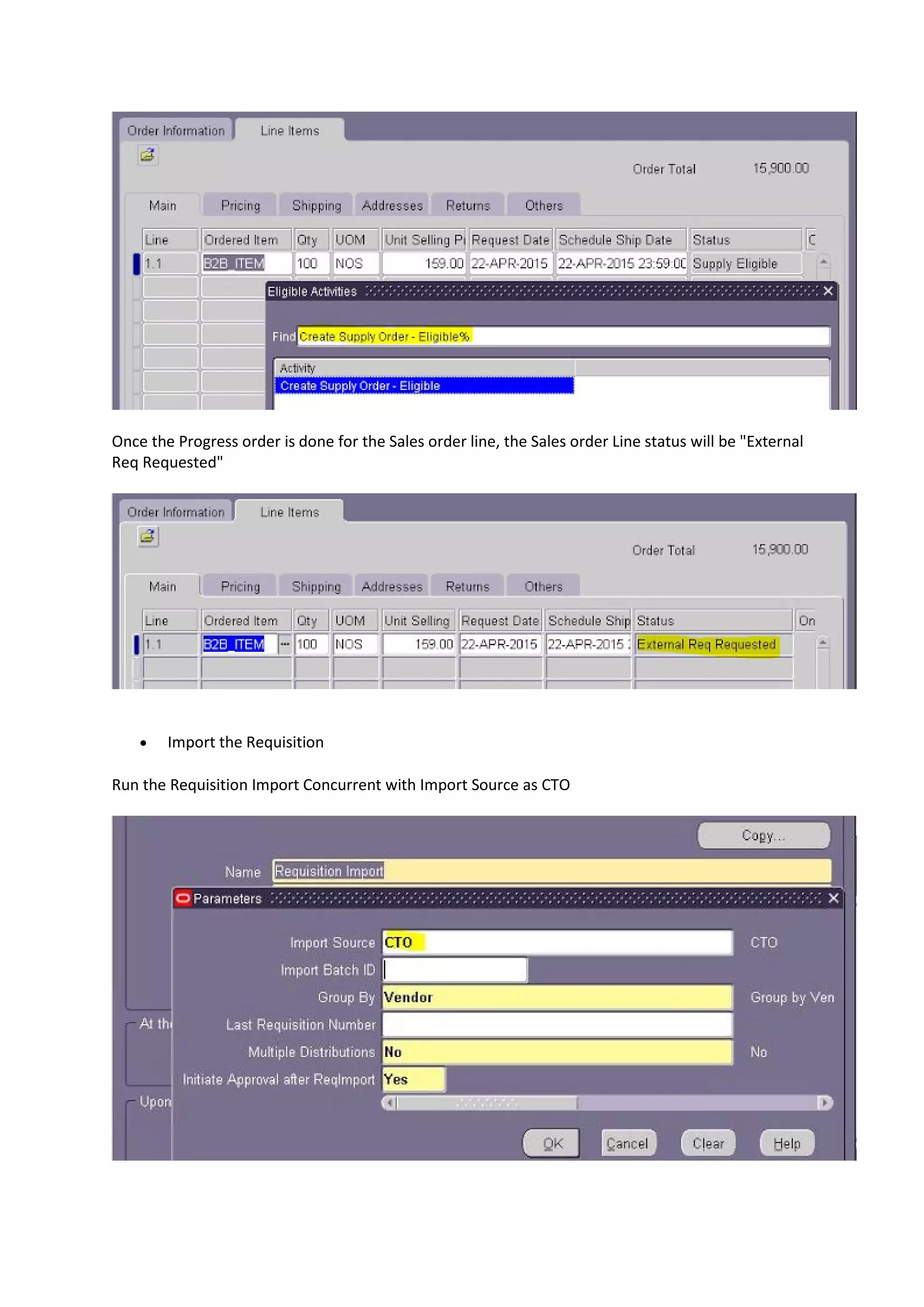 Oracle R12 Order Management - Back to Back (B2B) Order Flow: | PDF