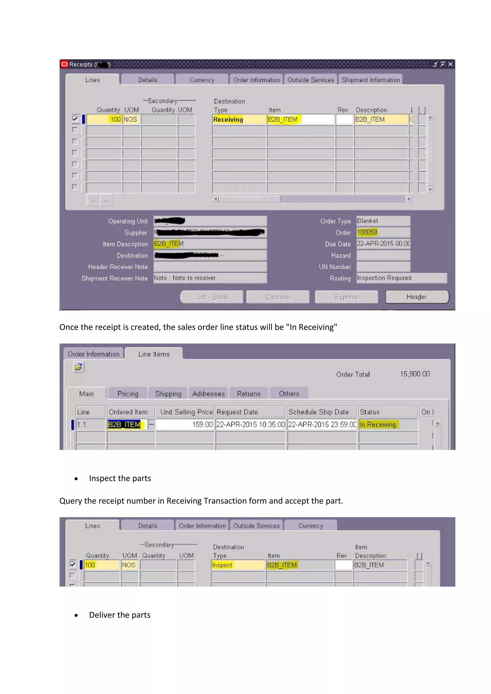 Oracle R12 Order Management - Back to Back (B2B) Order Flow: | PDF