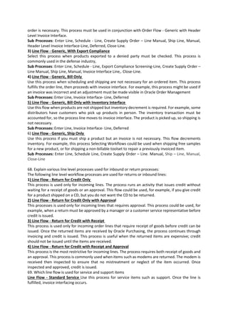 Oracle R12 SCM Functional Interview Questions - Order Management, | PDF