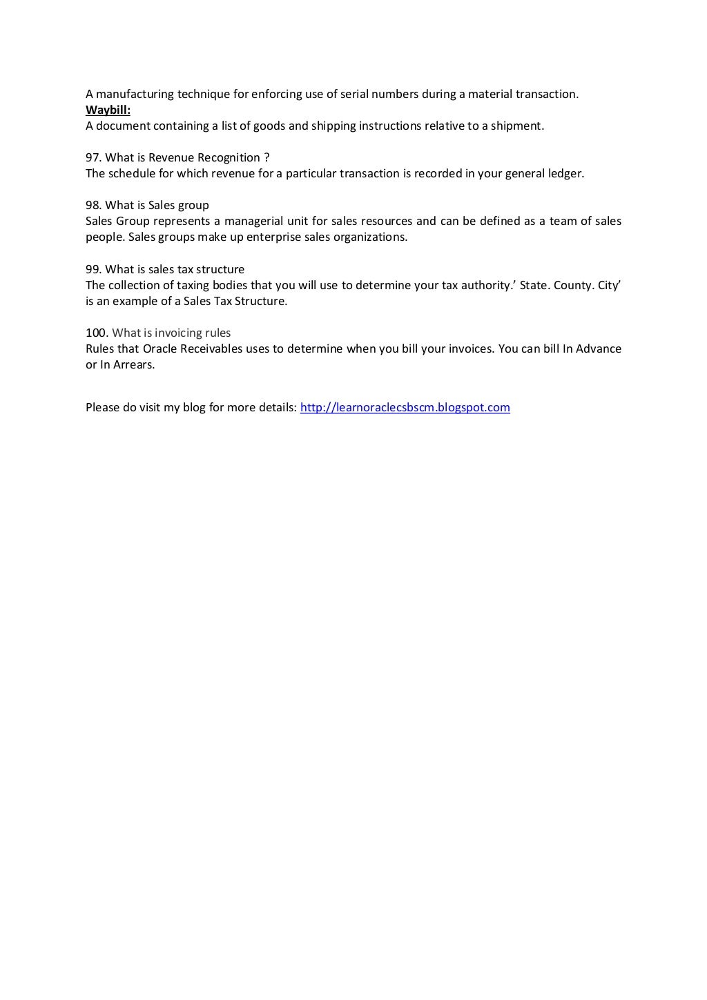 Oracle R12 Scm Functional Interview Questions Order Management