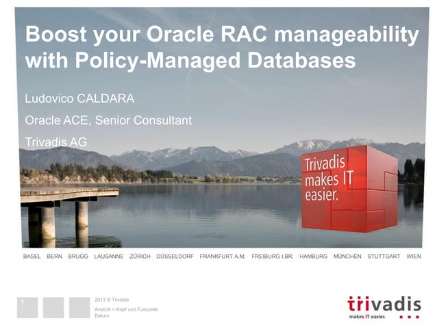 Boost your Oracle RAC manageability with Policy-Managed Databases | PPT