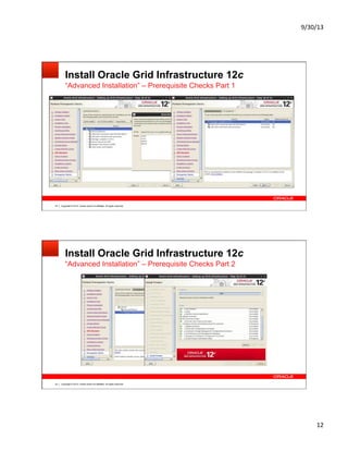Oracle RAC 12c Best Practices Sanger OOW13 [CON8805] | PDF