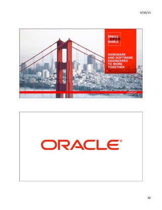 Oracle RAC 12c Practical Performance Management and Tuning OOW13 ...
