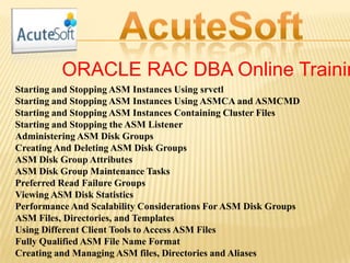 ORACLE RAC DBA ONLINE TRAINING | PPTX