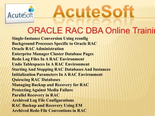 ORACLE RAC DBA ONLINE TRAINING | PPTX