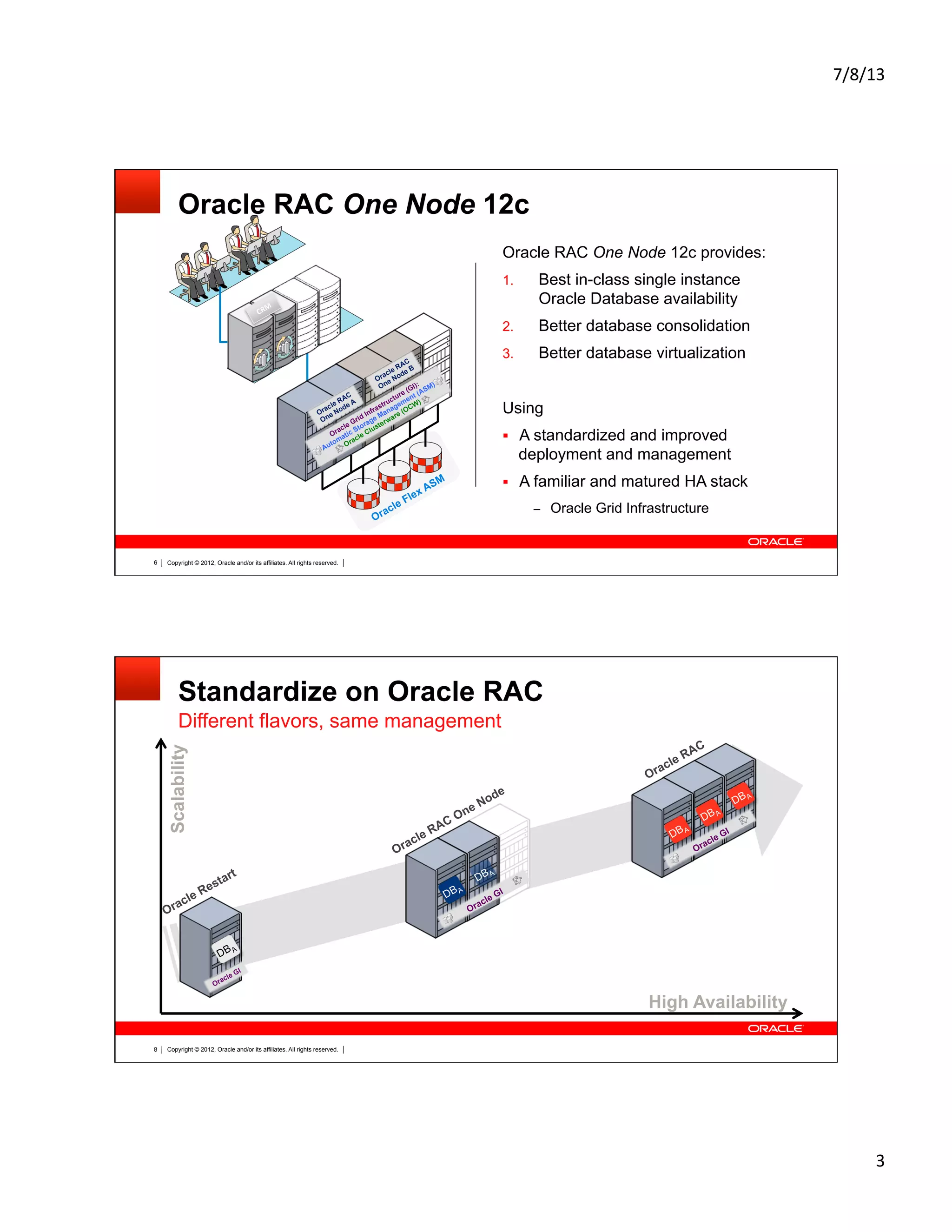 Oracle RAC One Node 12c Overview | PDF | Databases | Computer Software and Applications