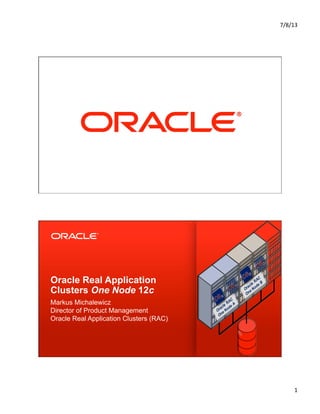 Oracle RAC One Node 12c Overview | PDF | Databases | Computer Software and Applications