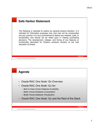 Oracle RAC One Node 12c Overview | PDF | Databases | Computer Software ...