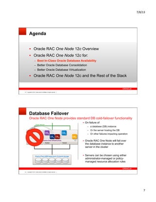 Oracle RAC One Node 12c Overview | PDF | Databases | Computer Software and Applications
