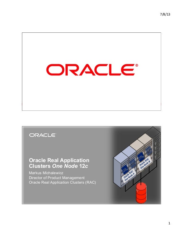 Oracle Rac One Node 12c Overview