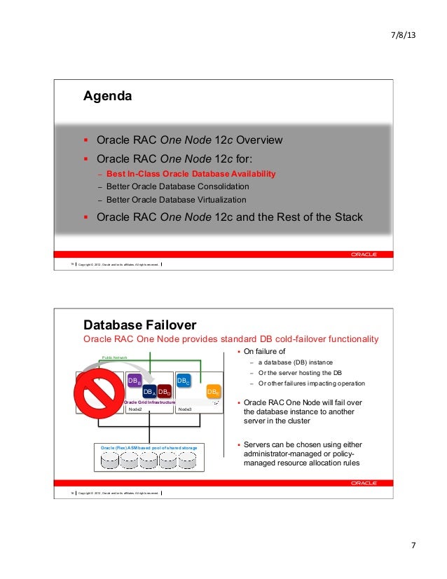 Oracle Rac One Node 12c Overview