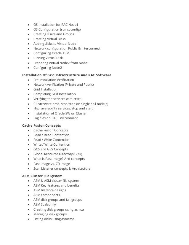 Oracle Rac Online Training Pdf