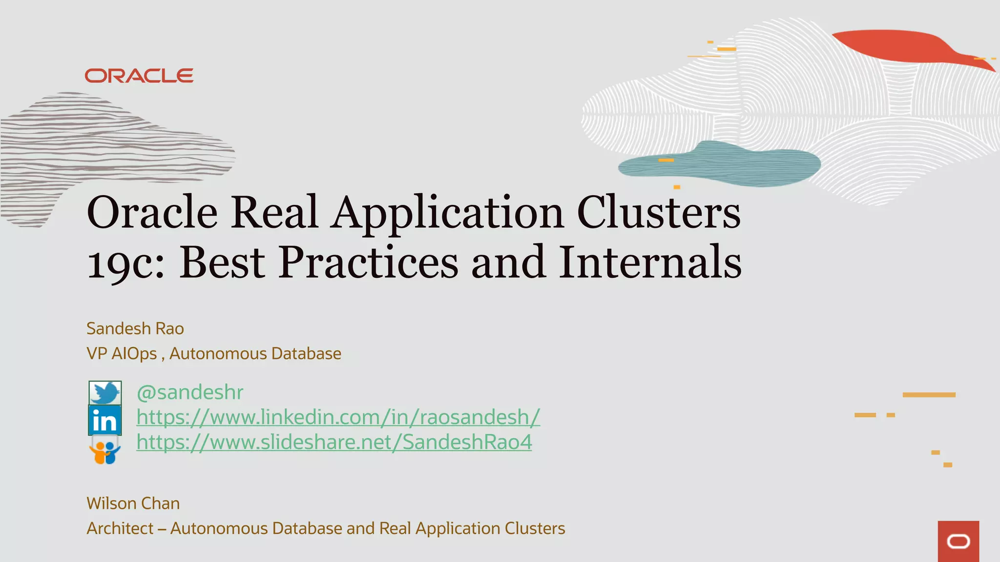 Oracle Real Application Clusters 19c Best Practices And Internals Emea Tour Oct 2019 Ppt