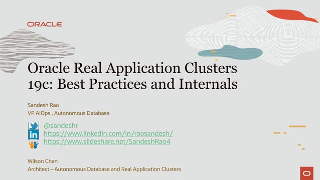 Oracle Real Application Clusters 19c- Best Practices and Internals- EMEA Tour Oct 2019 | PDF ...