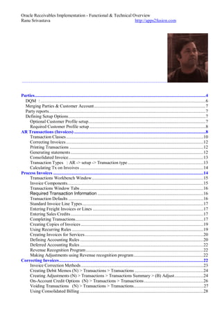 Oracle receivables | PDF