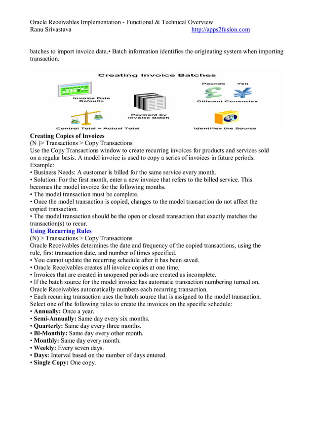 Oracle receivables | PDF | Business Accounting & Finance | Business