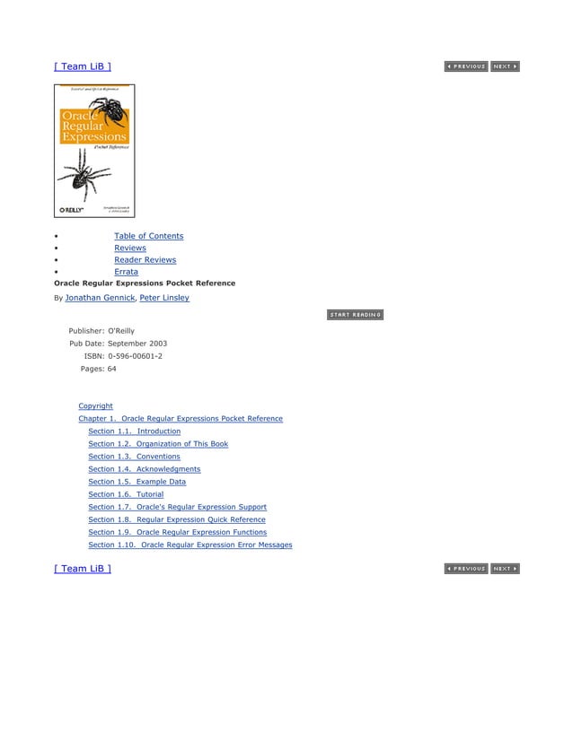 Oracle regular expressions | PDF