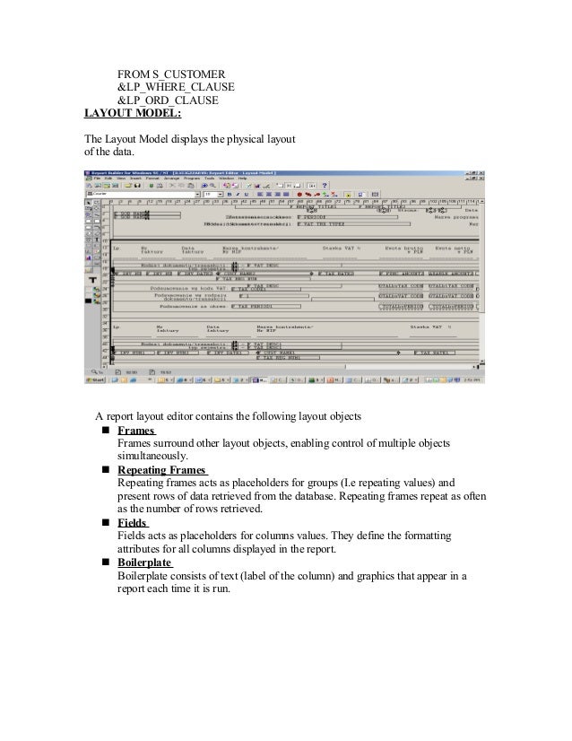 Oracle Report From Ppt