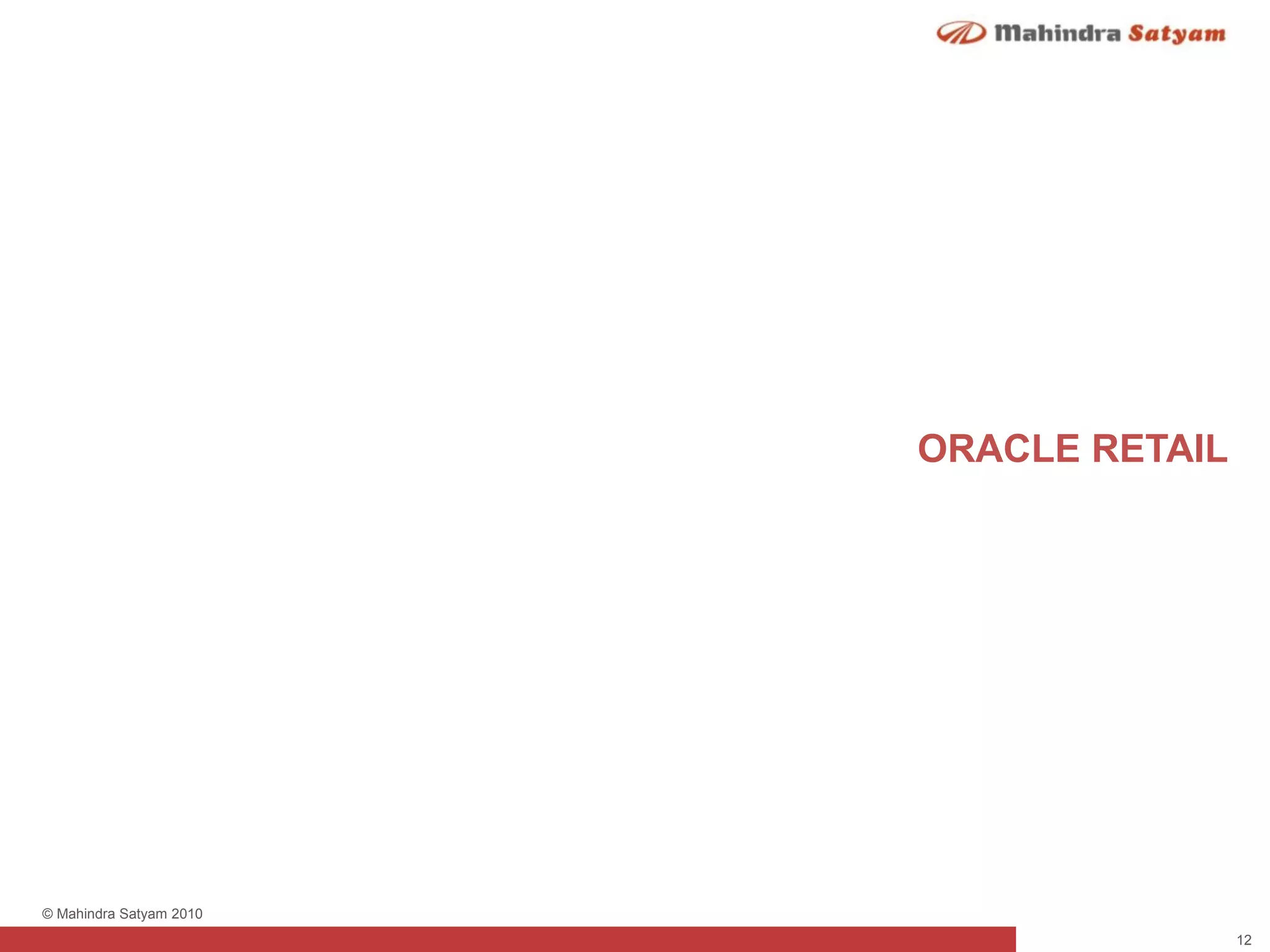Oracle Retail Merchandise System | PPT