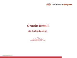 Oracle Retail | PPT
