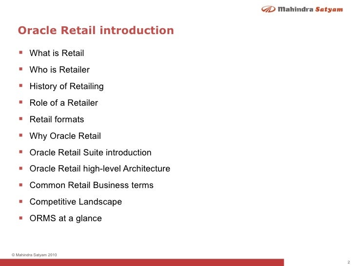 Oracle Retail