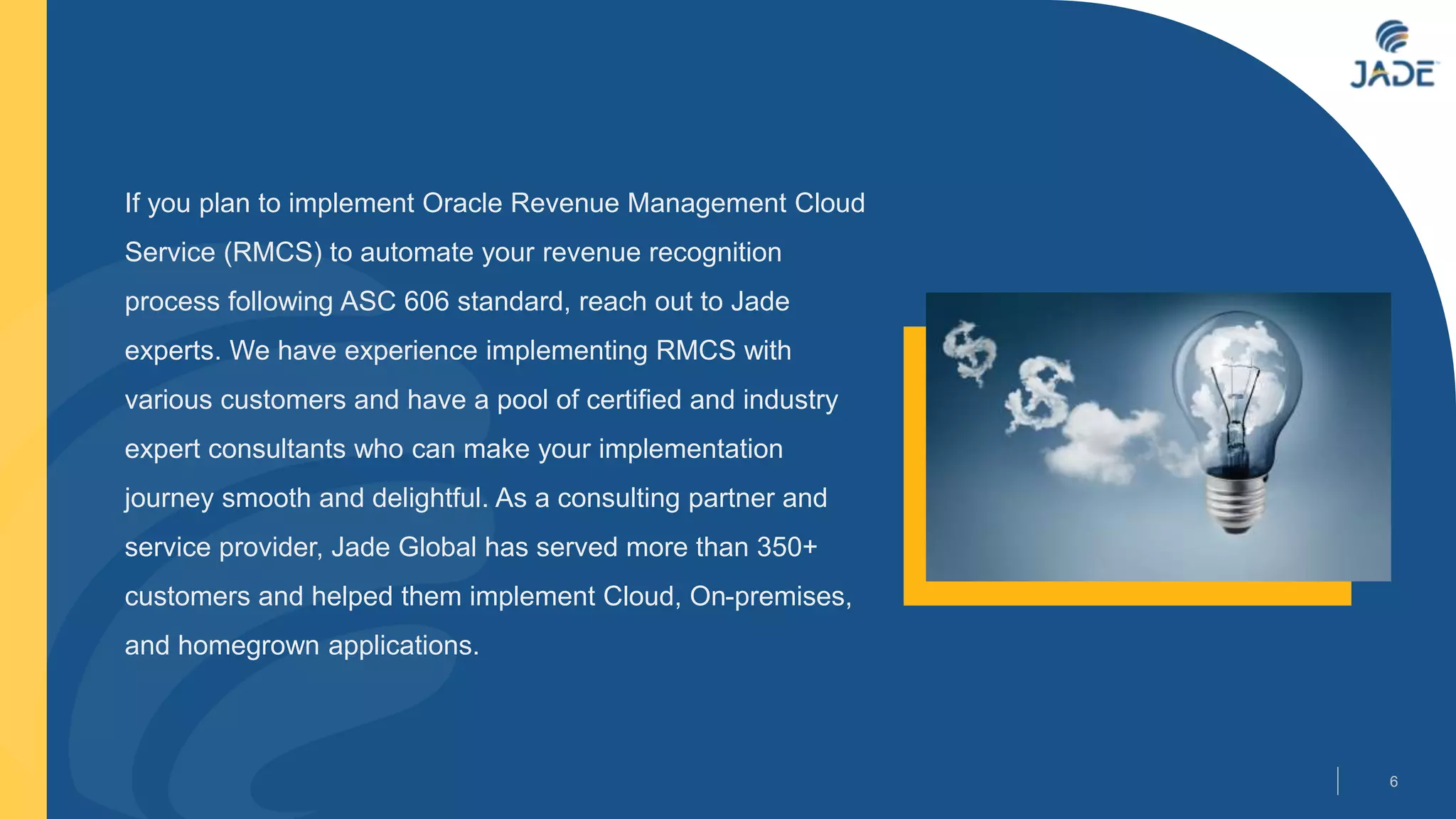 Oracle Revenue Management Cloud Service (RMCS) | PPTX