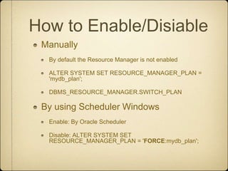 Oracle Resource Manager | PPT
