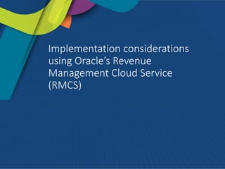 Oracle Revenue Management Cloud Service | PDF
