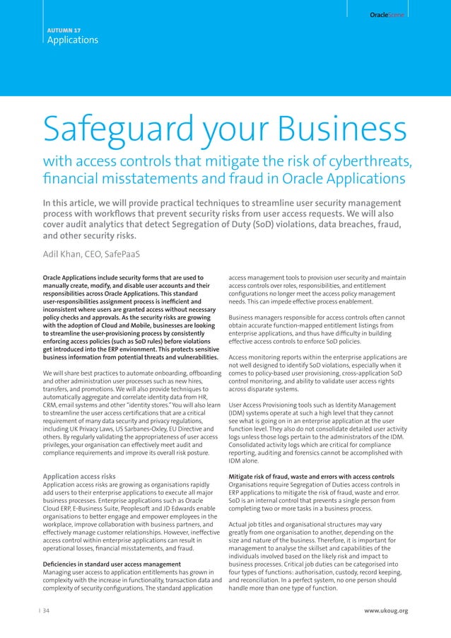 Oracle Scene Safeguard your Business | PDF | Operating Systems ...