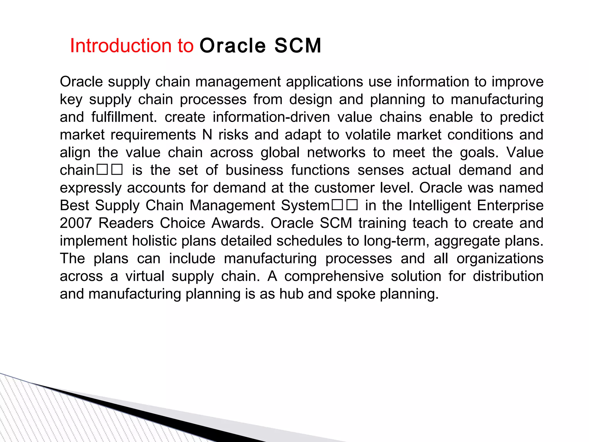 Oracle scm | PPT