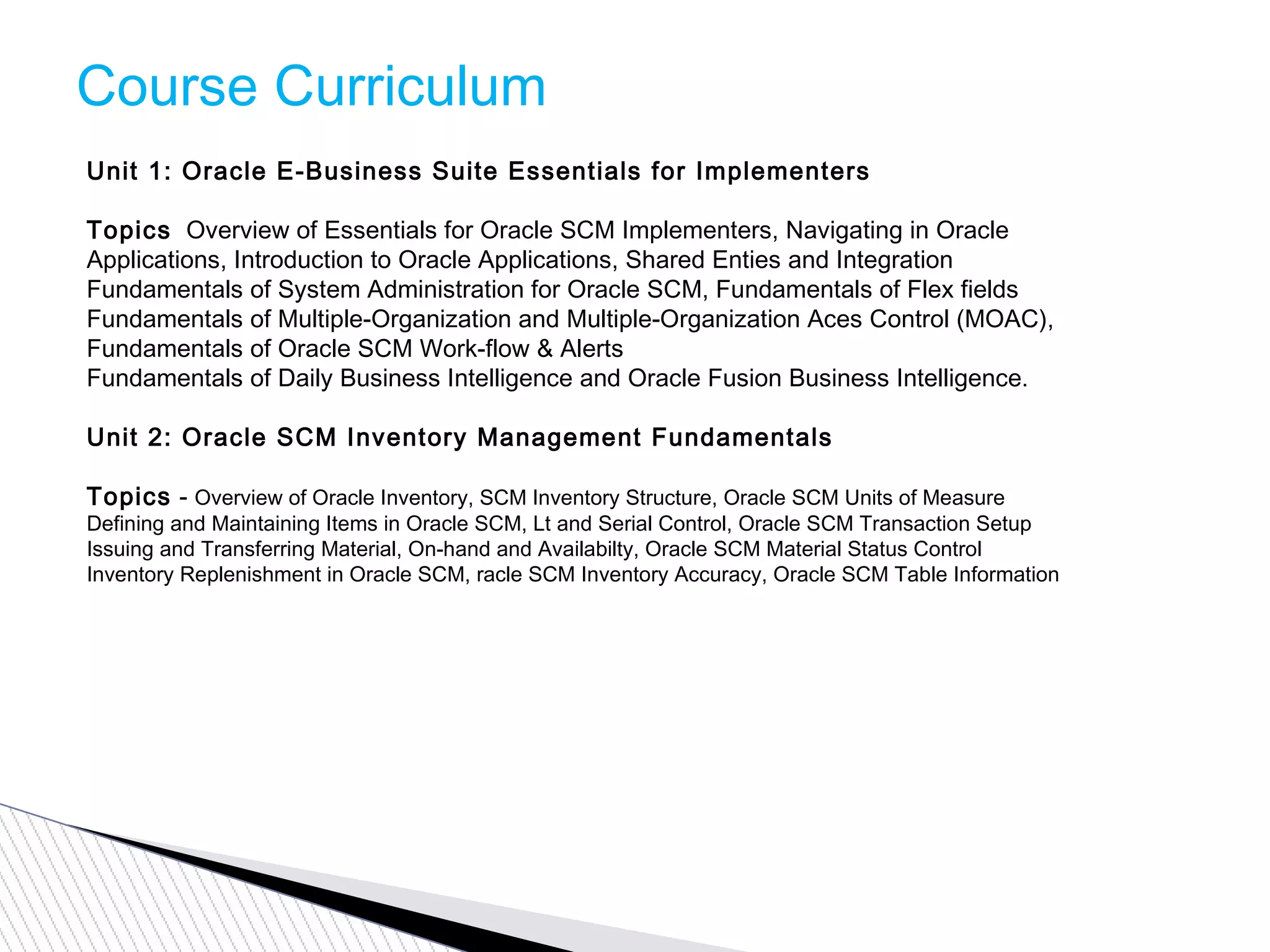 Oracle scm | PPT