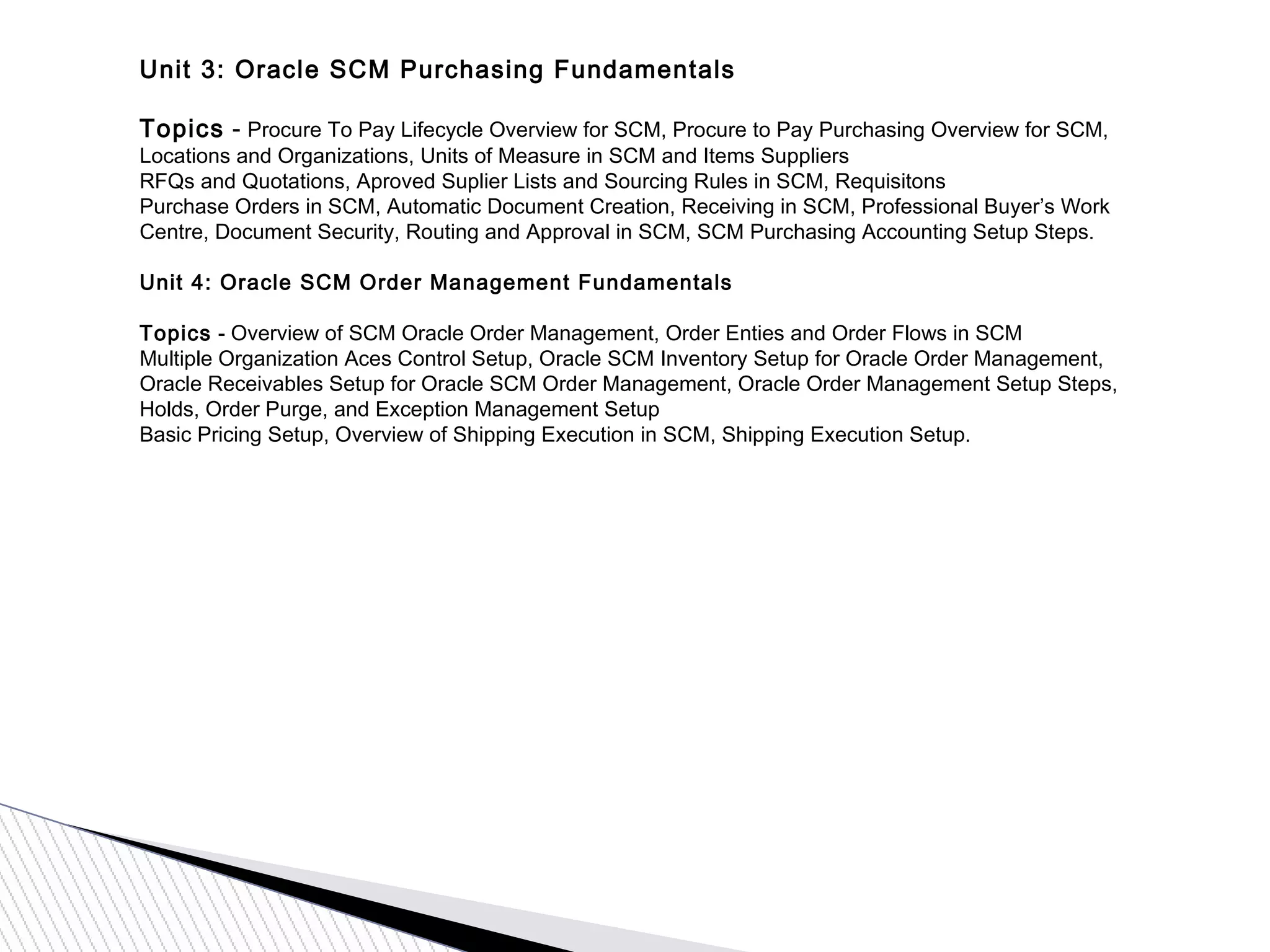 Oracle scm | PPT
