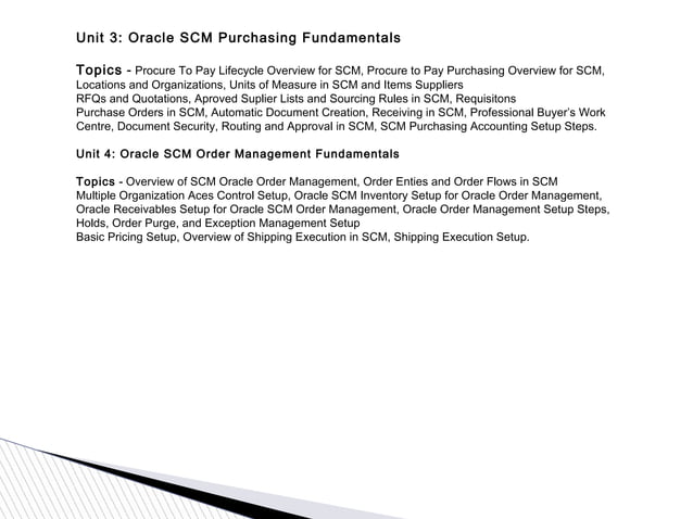 Oracle scm | PPT