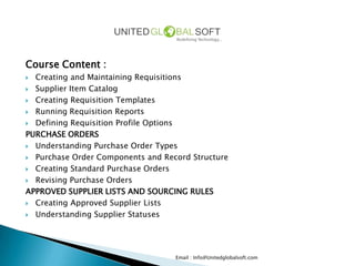 Oracle scm online training | PPTX