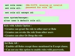 Security in ORACLE RDBMS | PPT