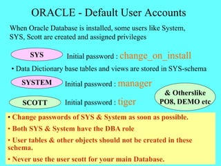 Security in ORACLE RDBMS | PPT