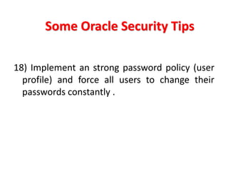 Oracle Security Presentation | PDF