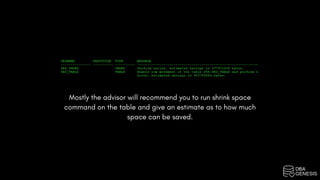 Oracle Segment Advisor | PDF | Databases | Computer Software and Applications