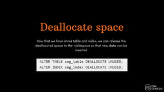 Oracle Segment Advisor | PPT