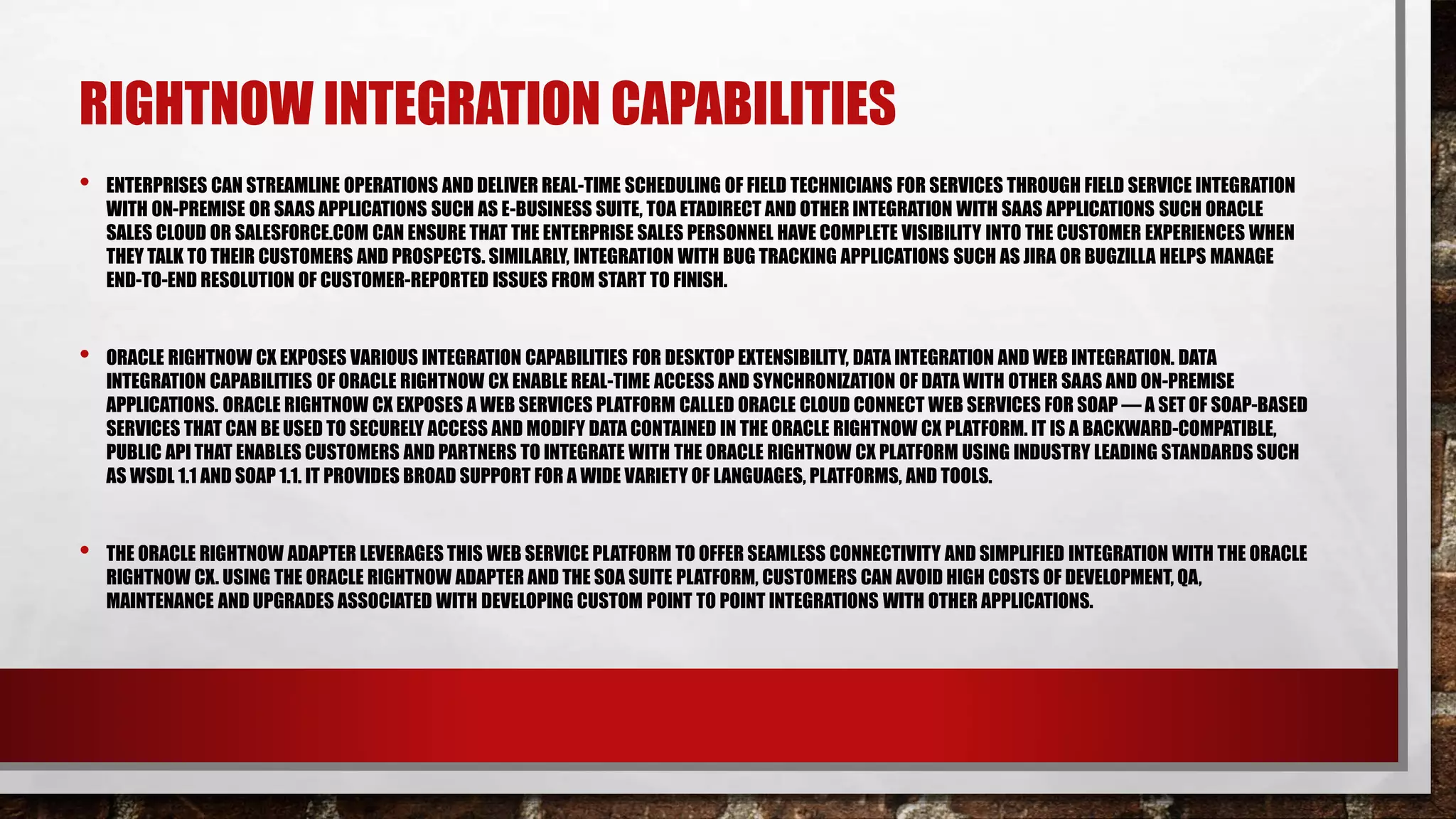 Oracle Service Cloud(Rightnow) Integration with EBS and JIRA | PPTX