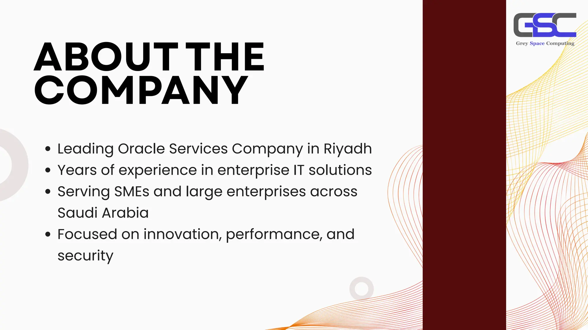Oracle Services Company in Riyadh - Grey Space Computing | PDF