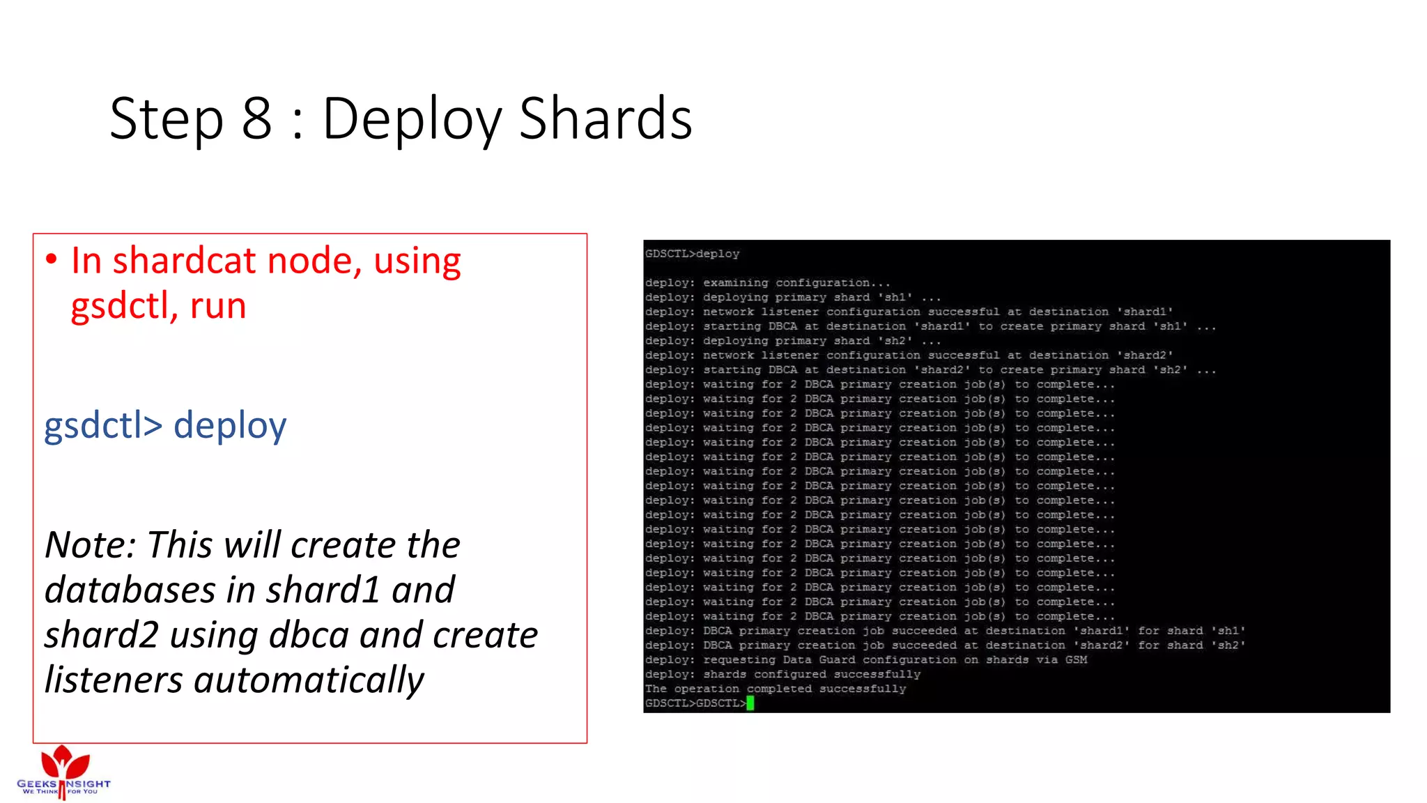 Oracle sharding : Installation & Configuration | PPTX