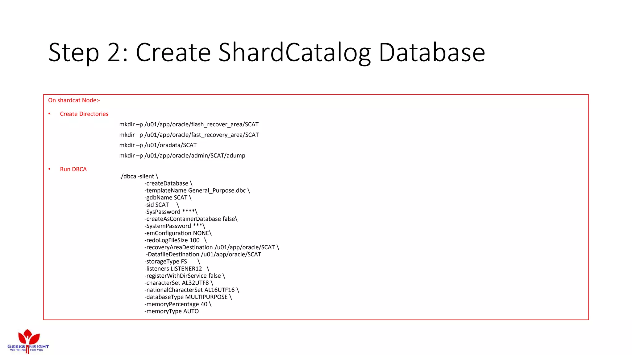 Oracle sharding : Installation & Configuration | PPTX