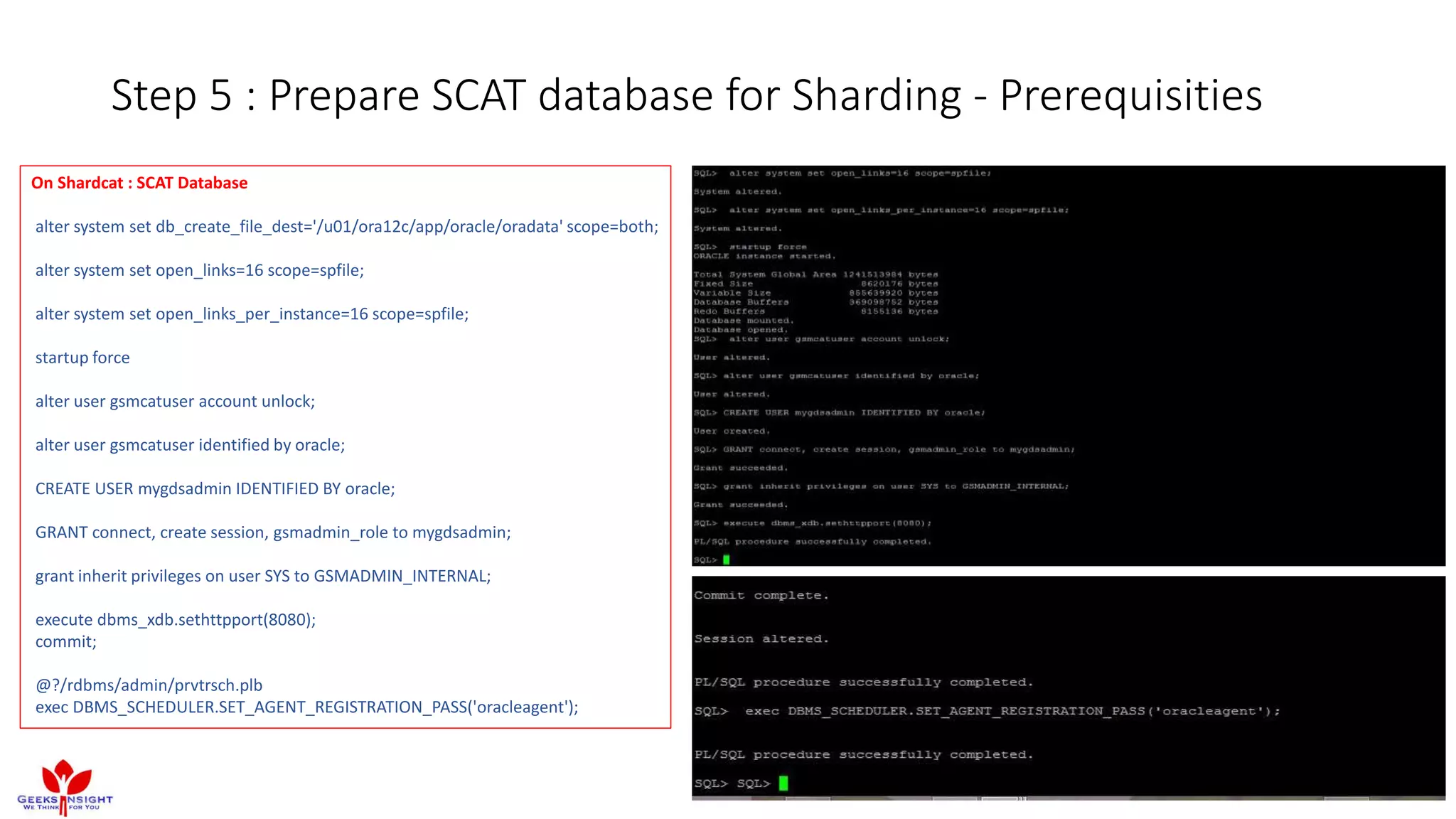 Oracle sharding : Installation & Configuration | PPTX