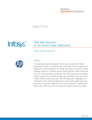 Oracle siebel application testing | PDF