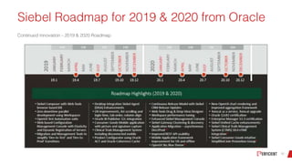 Oracle Siebel CTMS IP2019 Highlights and Upgrade Considerations | PPT