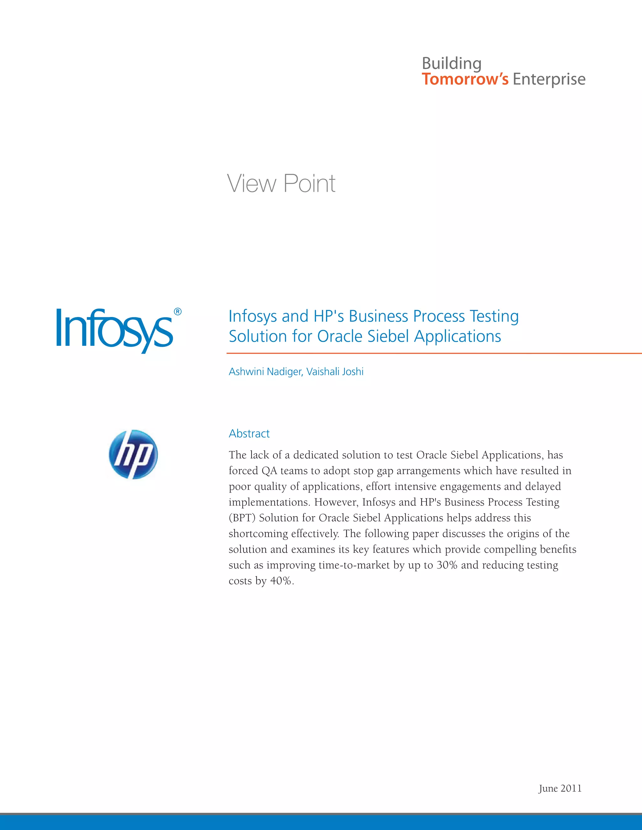 Oracle siebel testing solutions | PDF